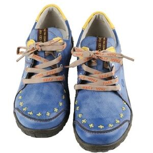 TMA | Shoes | Tma Eyes Time Original Blue Leather Walking Shoes Sz 65 ...